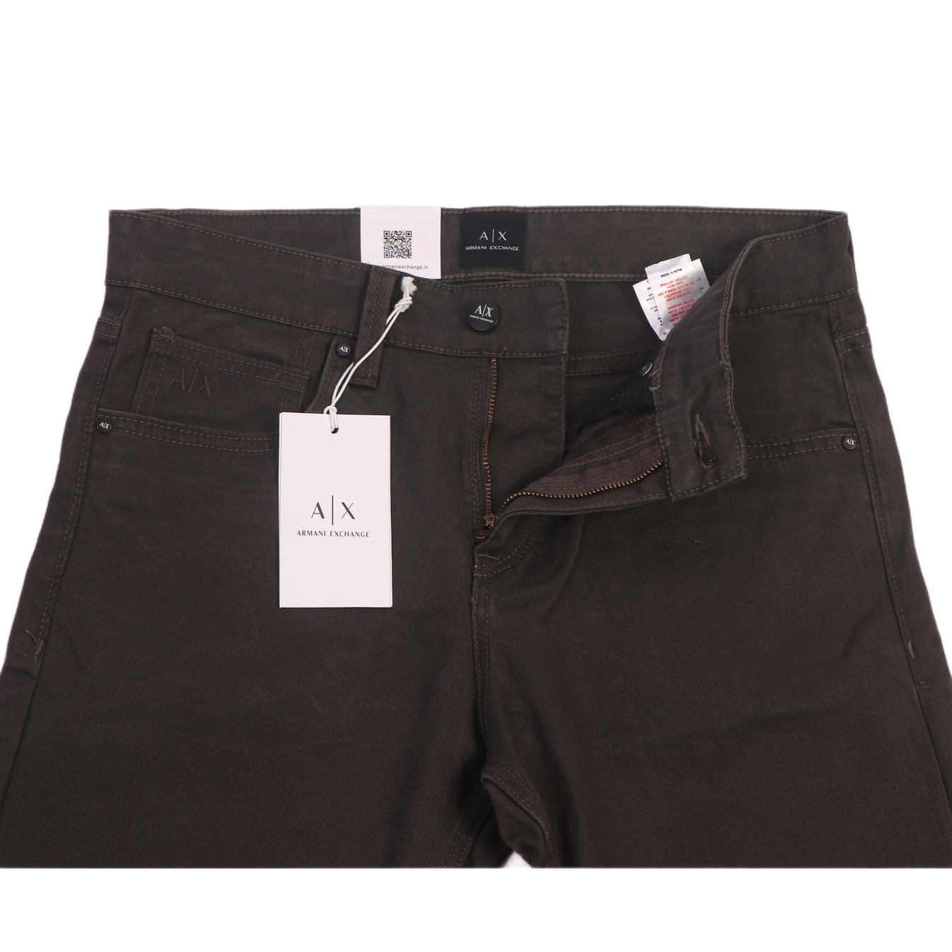 ARMANI EXCHANGE Untamed Sable Umber Slim Fit Stretch Chino Pants – Brand Drops